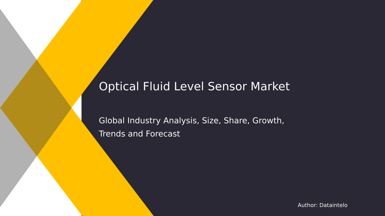 Optical Fluid Level Sensor Market Report Global Forecast From 2025 To 3854